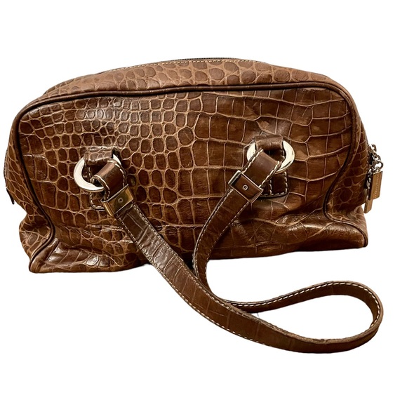 Donald J. Pliner | Bags | Donald J Pliner Vintage Croc Embossed Leather ...
